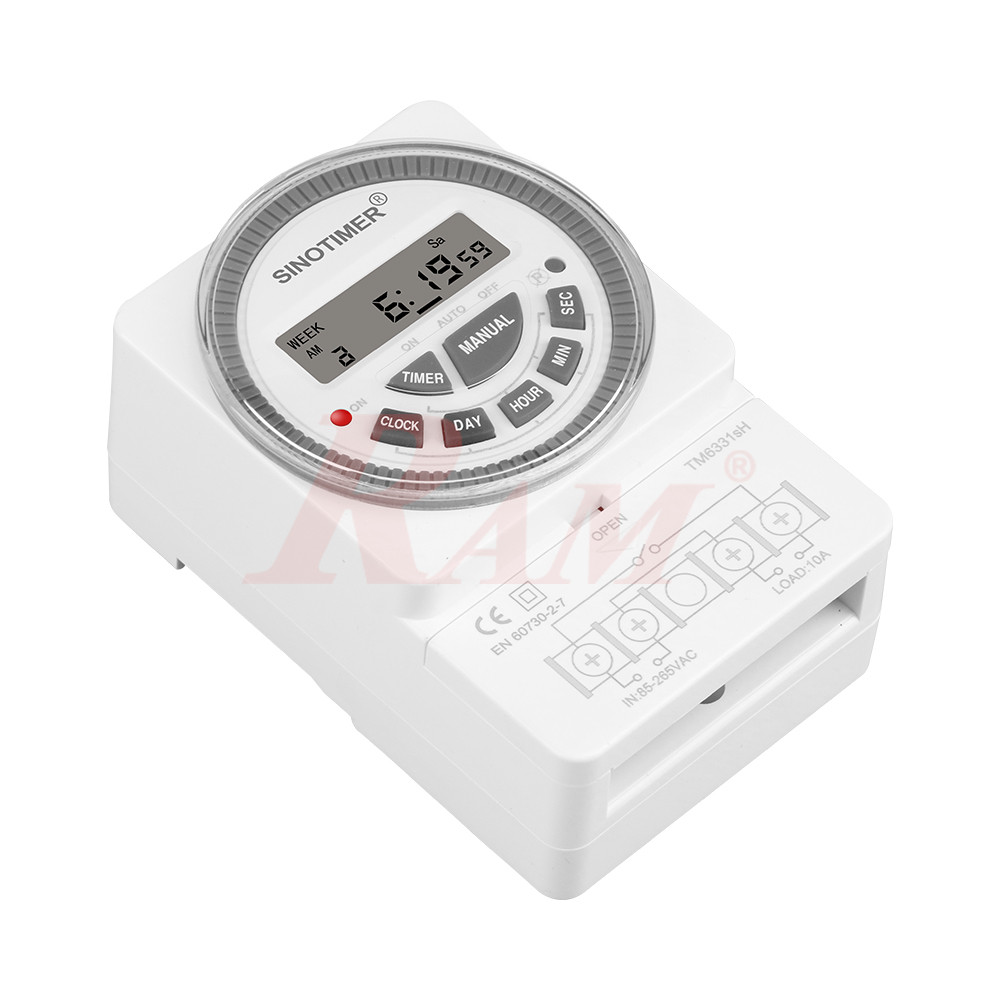 TM6331sH-2/220Vac Dain Rail Mount Timer Switch 30A/220Vac - With Seconds Intervals Timer | RAM ...